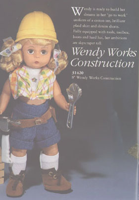 Madame Alexander Wendy Construction Worker Doll 1998